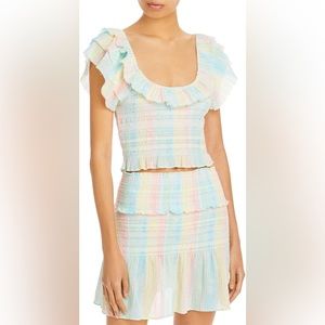 LoveShackFancy | Tops | Nwt Loveshackfancy Saba Smock Crop Top In Multi ...